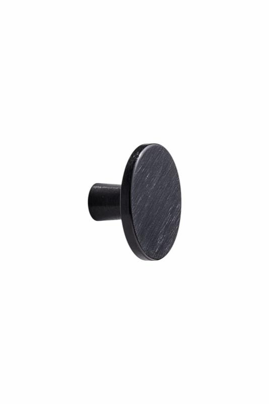 441320042-76 FURNIPART PLATO KNOB 42 X 24MM BRUSHED MATT BLACK