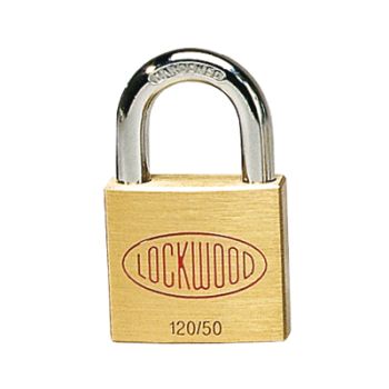 PADLOCK LOCKWOOD 120-50-132DP BRASS CASE